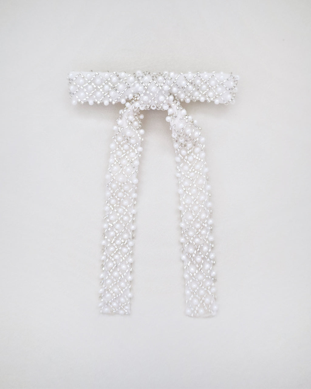 Beaded Pearls Bow Barrette, Wedding Bow, Bridesmaids Accessories ...