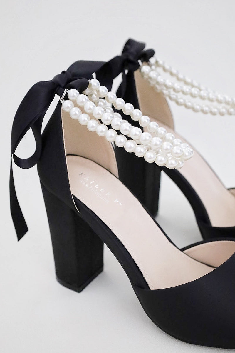 Women Black Shoes, Formal Shoes for Wedding, Bridal Party, Prom Shoes ...