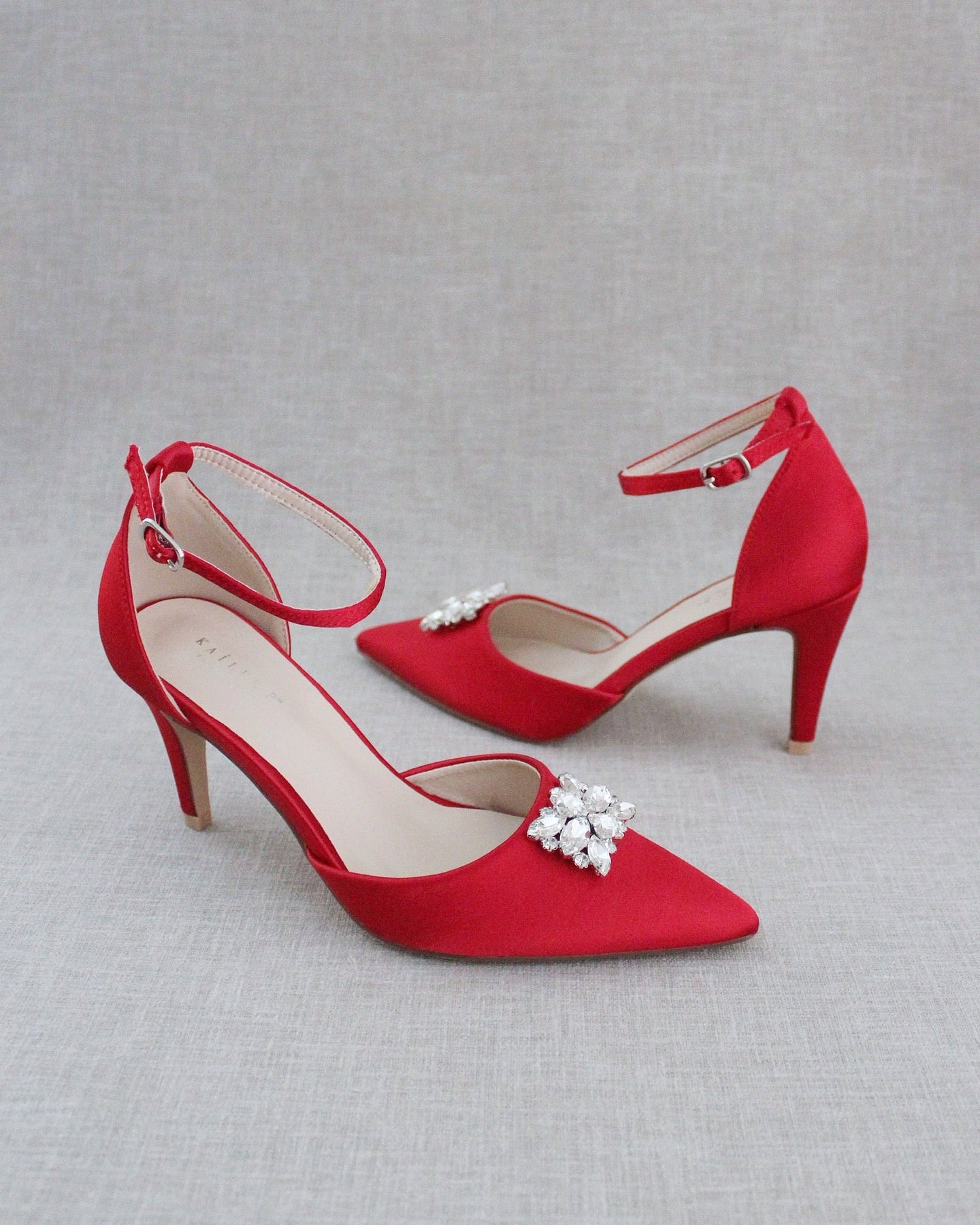 Women Red Shoes, Bridesmaids Shoes, Special Occasion Shoes, Prom Shoes ...