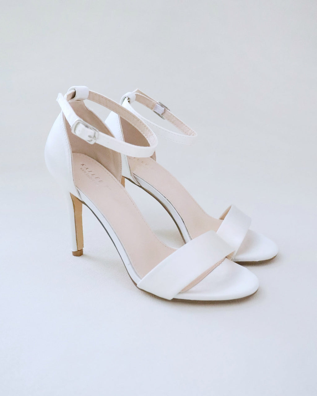Satin High Heel Wedding Sandals, Bridal Heels, Wedding Shoes – Kailee P ...