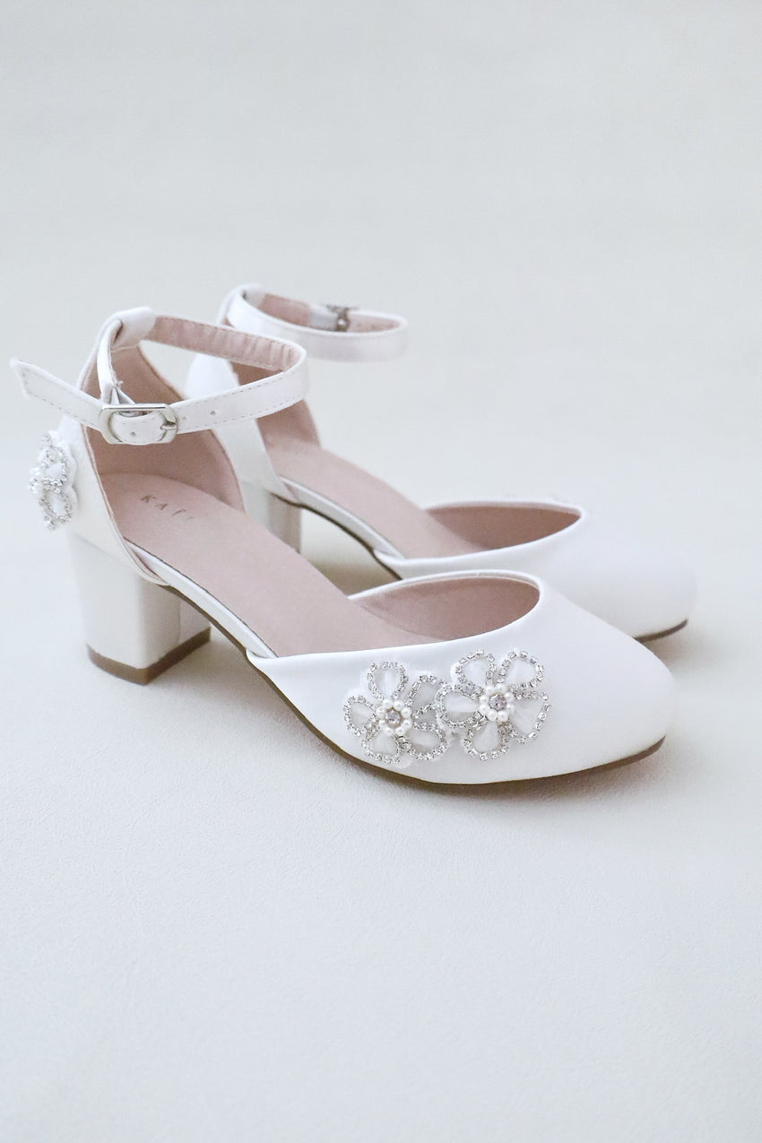 Kids White Shoes, Flower Girls Shoes, Baptism, Communion Shoes – Kailee ...
