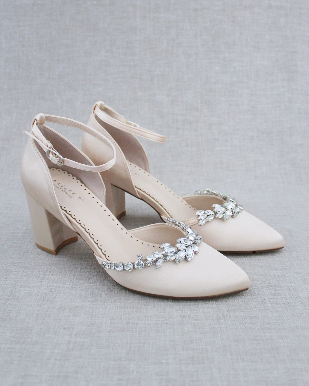 Marquise Rhinestone Block Heel Evening Shoes, Prom Shoes, Bridesmaids ...