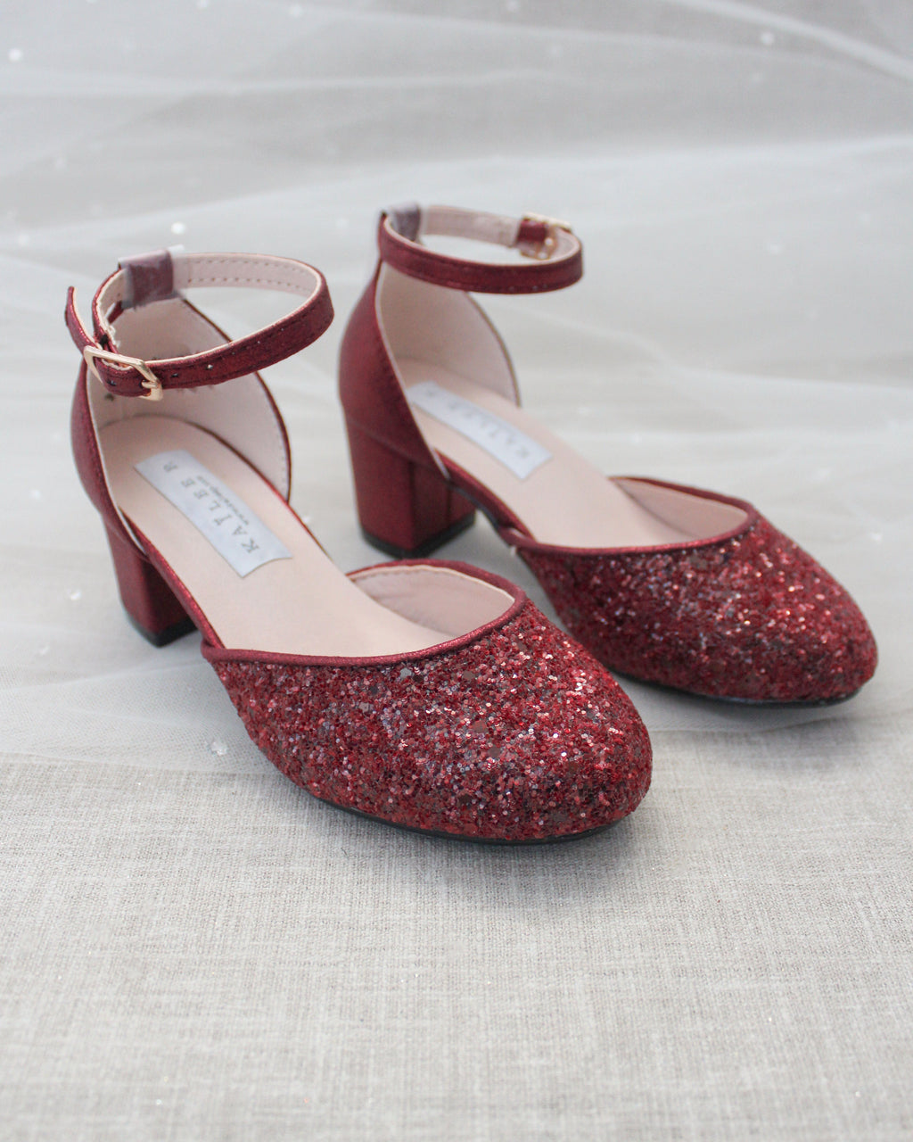Rock Glitter Block Heel for Girls, Birthday Shoes, Holiday Shoes ...