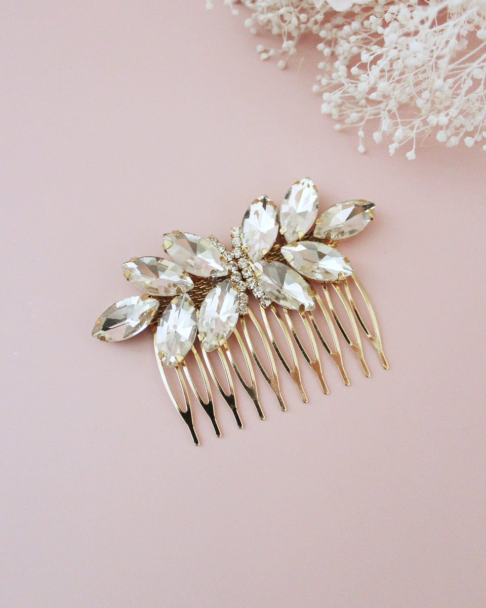 Jeweled Bridal Comb - Wedding Hair Comb, Bride Hair Comb, Hair Pins ...
