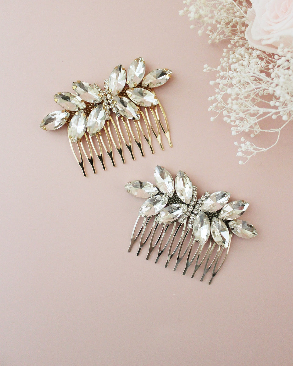 Jeweled Bridal Comb - Wedding Hair Comb, Bride Hair Comb, Hair Pins ...