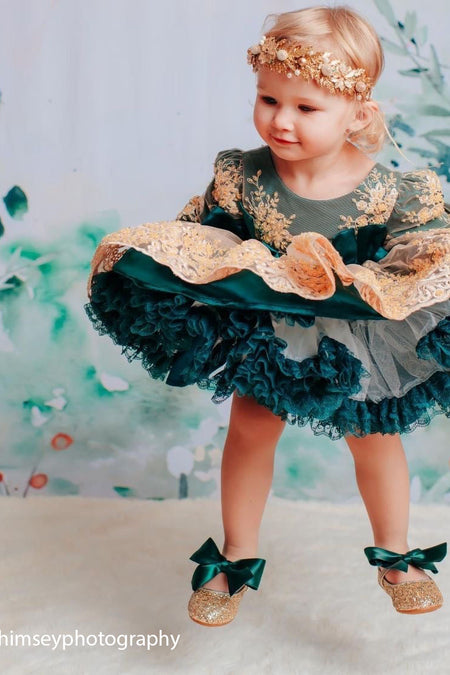 Gold Shoes for Girls, Ballet Flats, Maryjane and Heels, Flower Girls ...