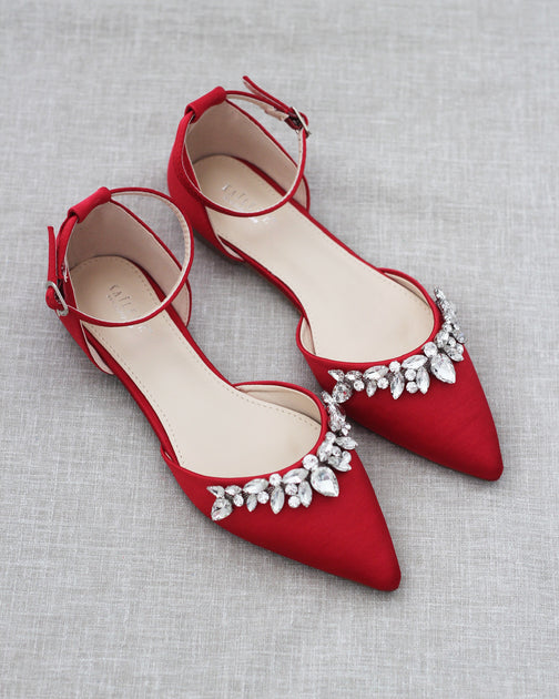 Women Red Shoes, Bridesmaids Shoes, Special Occasion Shoes, Prom Shoes ...