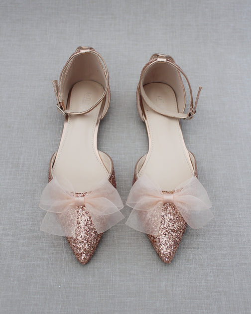 Women Rose Gold Shoes, Bridal Shoes, Bridesmaids Shoes, Prom Shoes ...