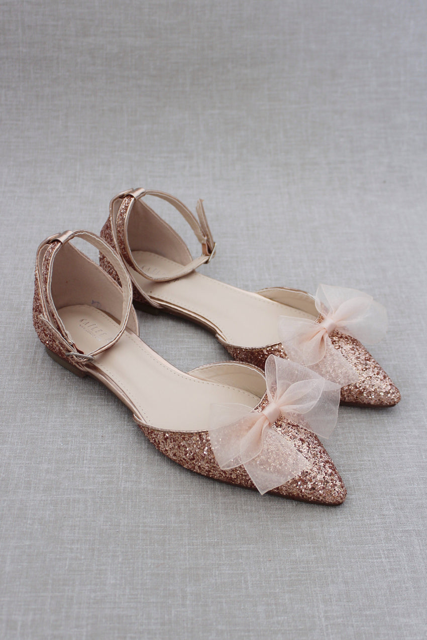 Women Rose Gold Shoes, Bridal Shoes, Bridesmaids Shoes, Prom Shoes ...